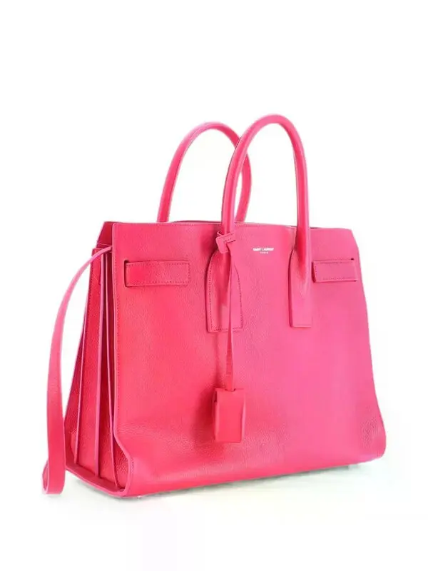 Saint Laurent Leather Satchel Bag - Pink
