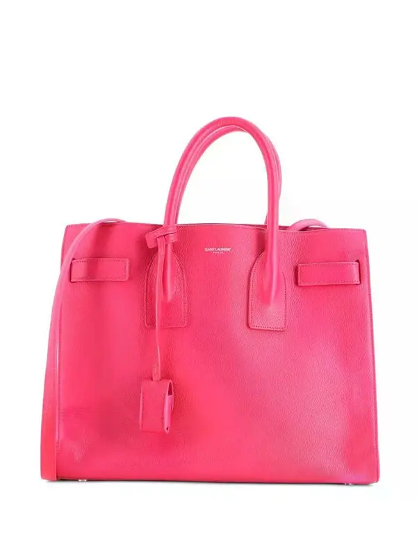 Saint Laurent Leather Satchel Bag - Pink