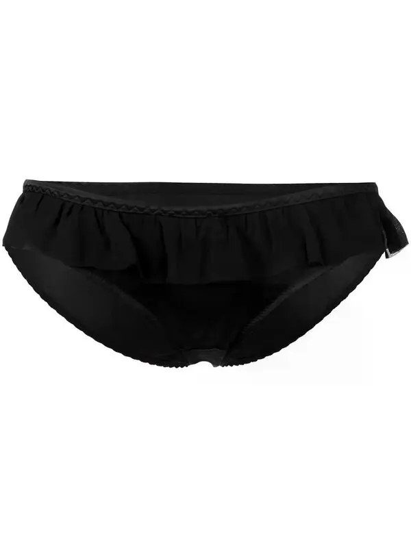 GILDA & PEARL Bardot Frilled Trimmed Briefs - Black