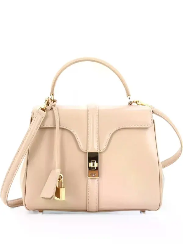 Celine 16 Top Handle Bag Smooth Calfskin Small Satchel - Neutrals