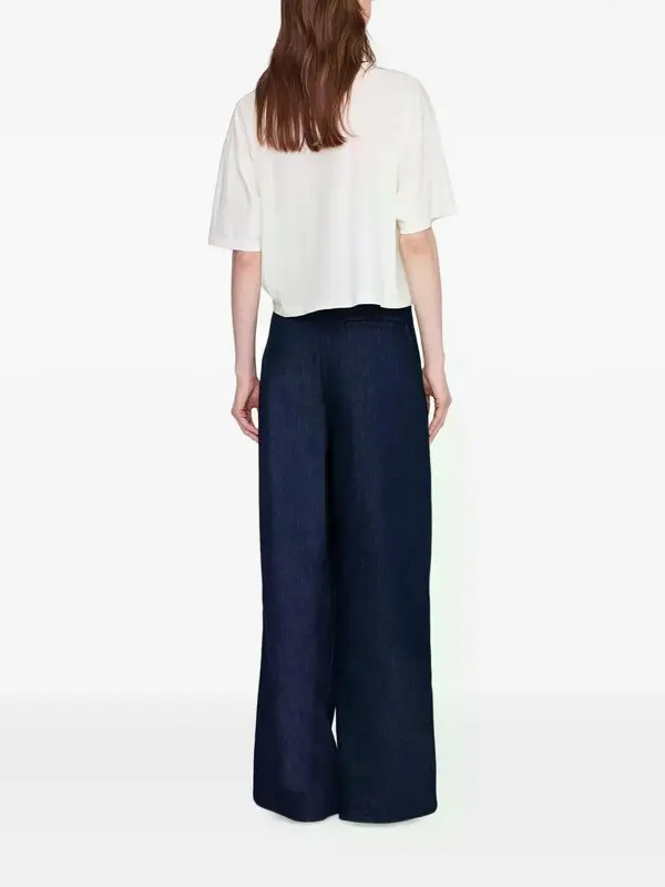 ANINE BING Johnny Cropped T-shirt - White