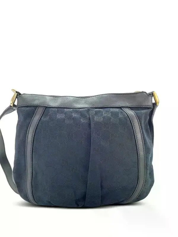 Gucci Canvas Gg Monogram Abbey Shoulder Bag - Black