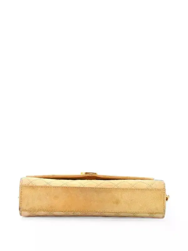 Saint Laurent Classic Monogram Envelope Satchel Quilted Suede Small Shoulder Bag