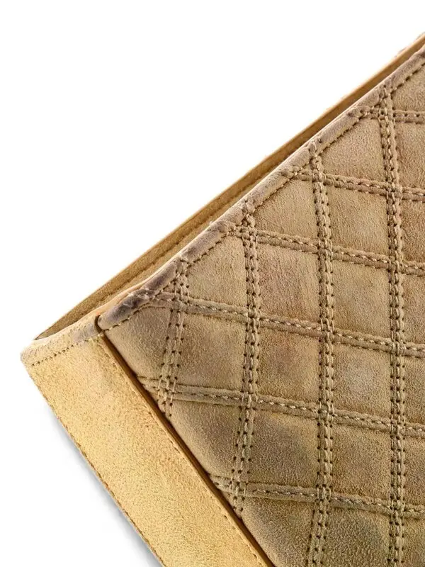 Saint Laurent Classic Monogram Envelope Satchel Quilted Suede Small Shoulder Bag