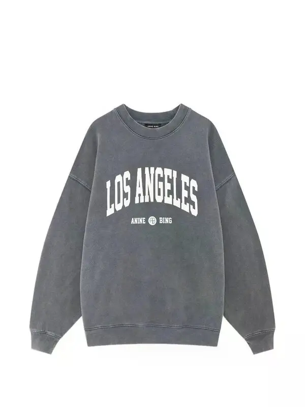 ANINE BING Miles Los Angeles University Crewneck Sweatshirt - Grey