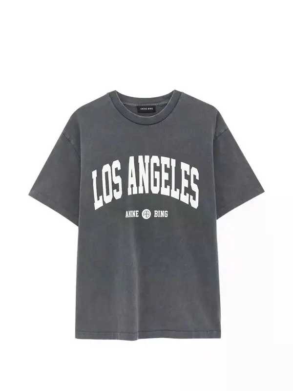ANINE BING Cade T-shirt Los Angeles University Washed - Grey