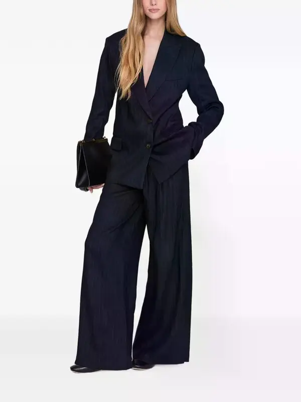 ANINE BING Paola Trousers Navy Pinstripe