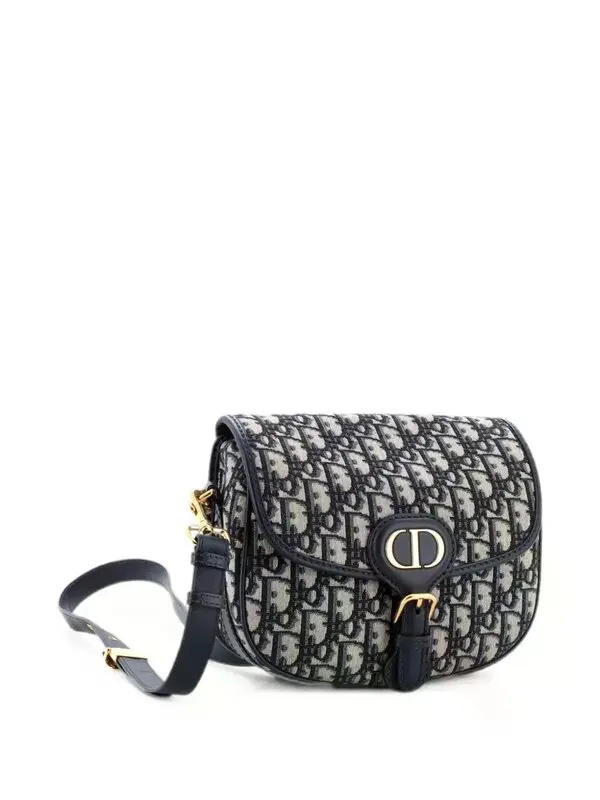 Dior Bobby Flap Bag Oblique Canvas Medium Crossbody Bag - Blue