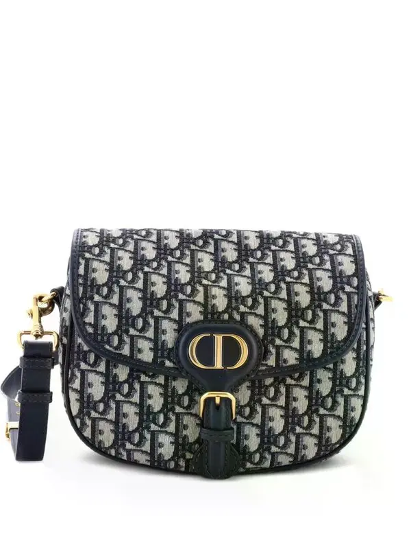 Dior Bobby Flap Oblique Canvas Bag - Blue