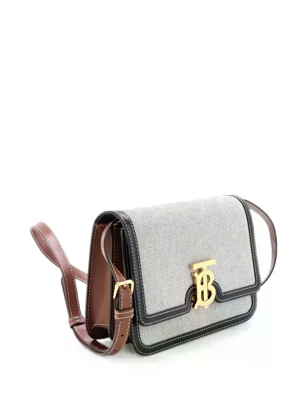 Burberry Tb Flap Small Shoulder Bag Canvas