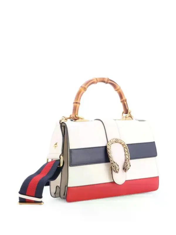 Gucci Dionysus Bamboo Top Handle Bag Colorblock Leather Medium Satchel