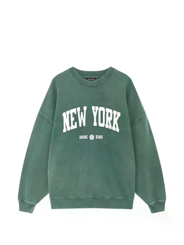 ANINE BING Miles Sweatshirt New York University Cilantro - Green