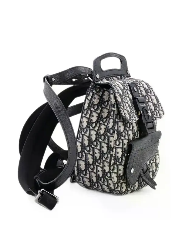 Dior Saddle Oblique Canvas Mini Backpack