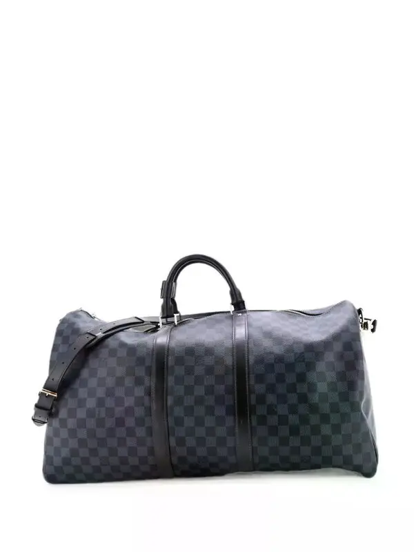 LOUIS VUITTON Keepall Bandouliere Bag Damier Cobalt 55 Travel Bag - Blue