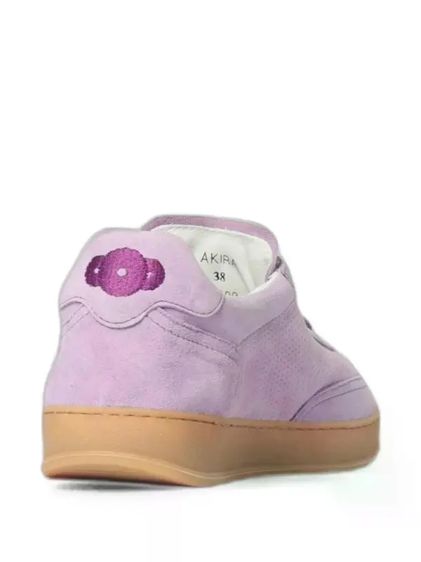 SOLDINI80 Akira Perforated Suede Lace-up Sneakers - Purple