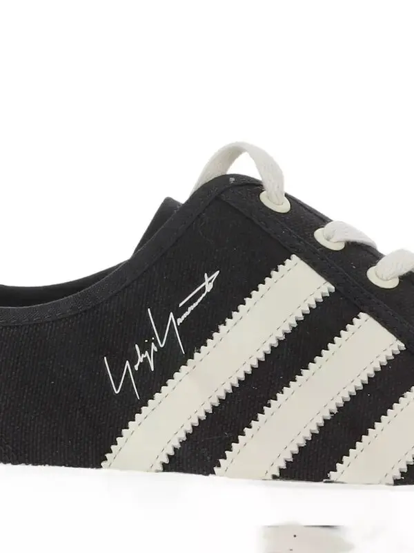 Y3 Low-top Canvas Sneakers With Signature 3-stripes