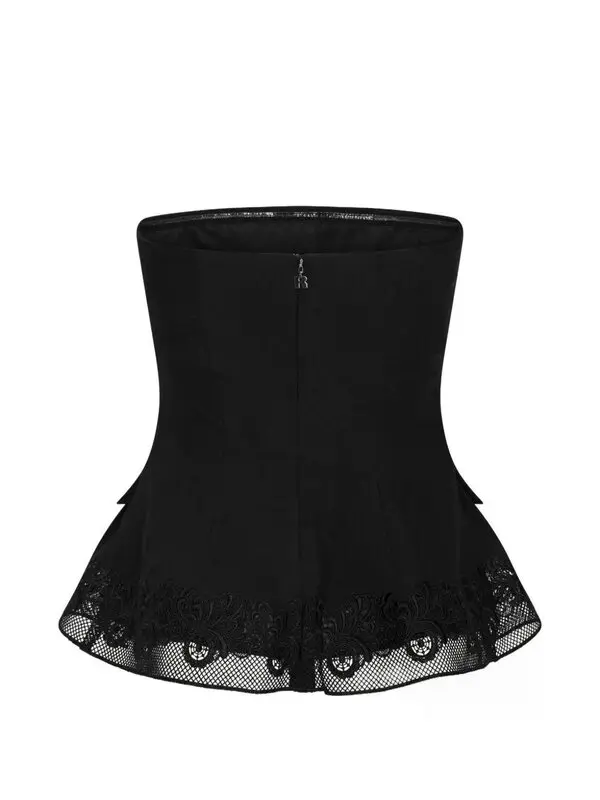 ROTATE BY BIRGER CHRISTENSEN Peplum Bustier Top