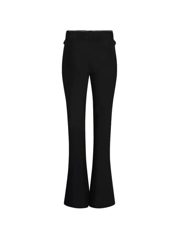 ROTATE BY BIRGER CHRISTENSEN Lace-trim Flared Trousers