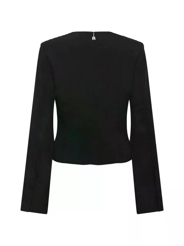 ROTATE BY BIRGER CHRISTENSEN Draped Neckline Long Sleeve Blouse