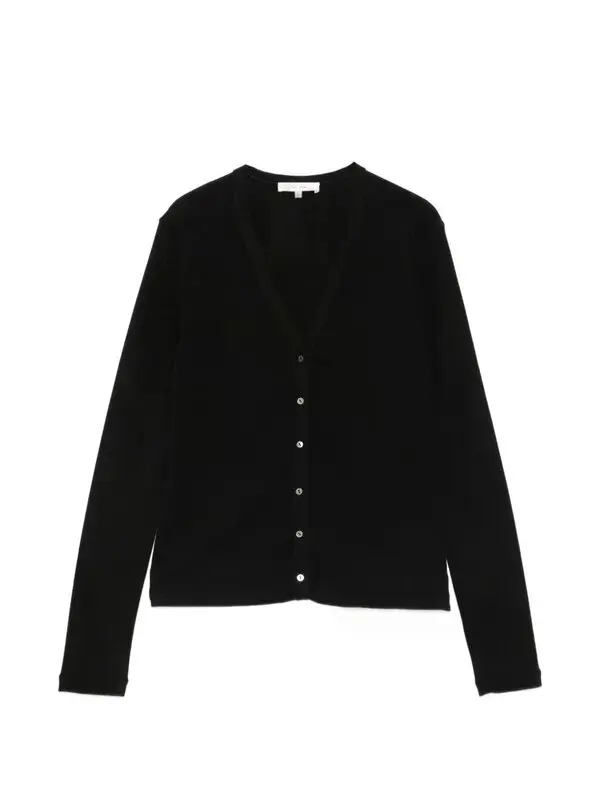 THE ROW Cresp V-neck Button-up Cardigan - Black