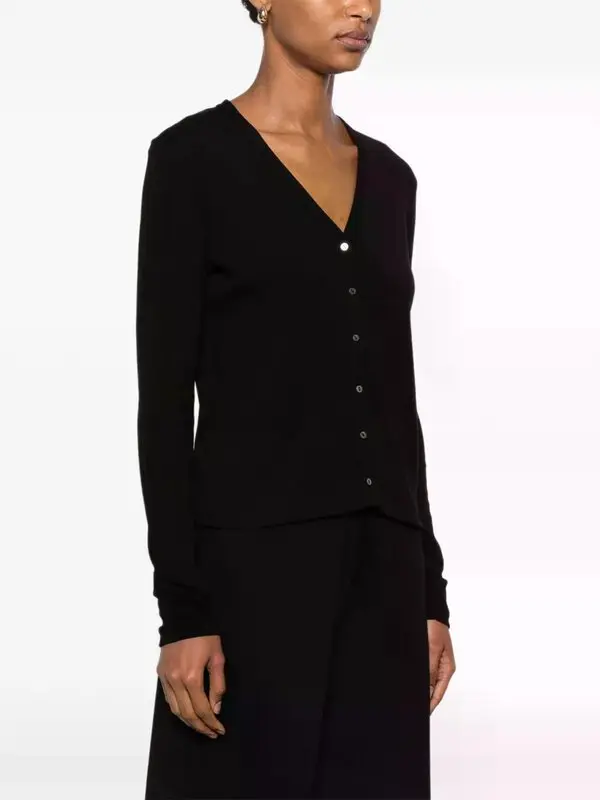 THE ROW Cresp V-neck Button-up Cardigan