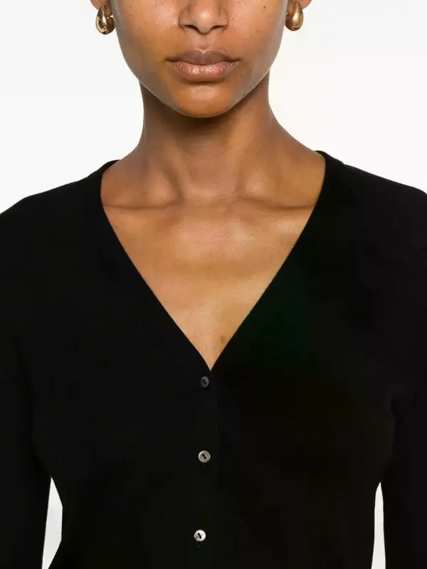 THE ROW Cresp V-neck Button-up Cardigan