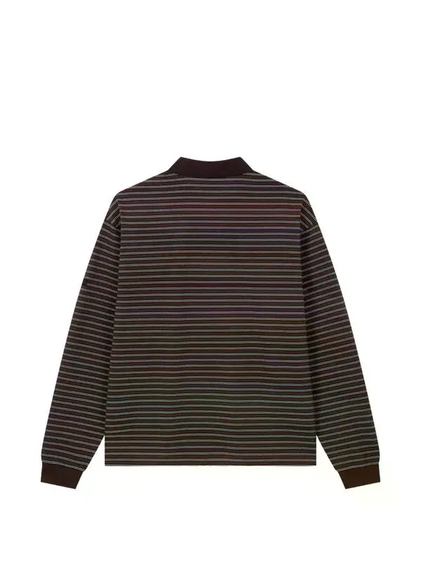 STUDIO TOMBOY Striped Long-sleeve Polo Shirt