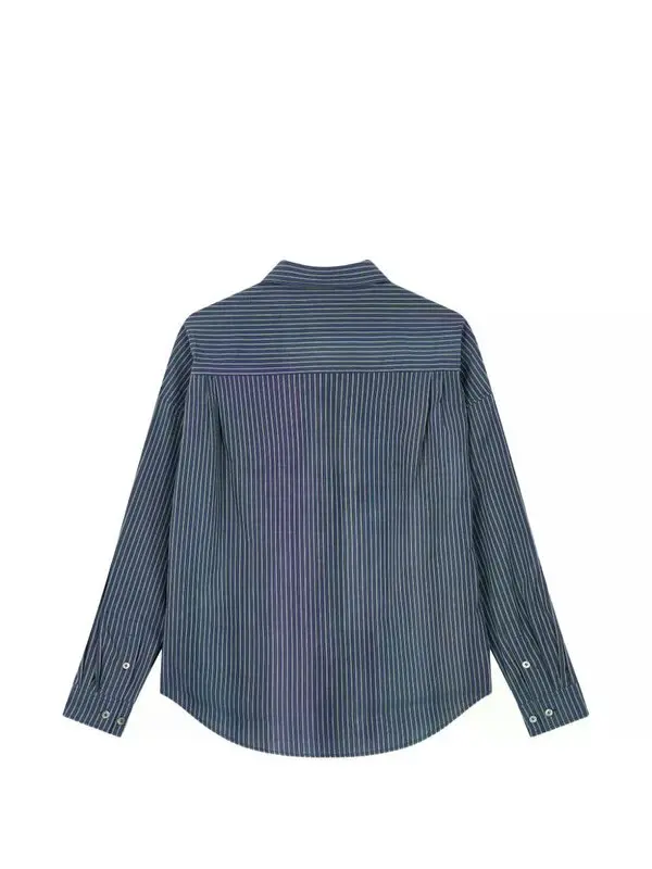 STUDIO TOMBOY Striped Chest-pockets Cotton Shirt