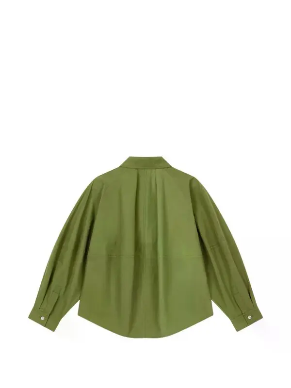 STUDIO TOMBOY Raglan-sleeve Button-down Cotton Shirt