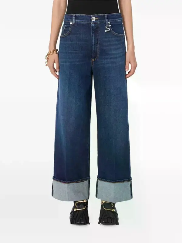Sportmax Dufo Turn-up Wide-leg Jeans