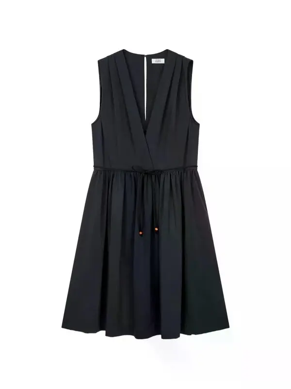 STUDIO TOMBOY V-neck Drawstring Midi Dress - Grey