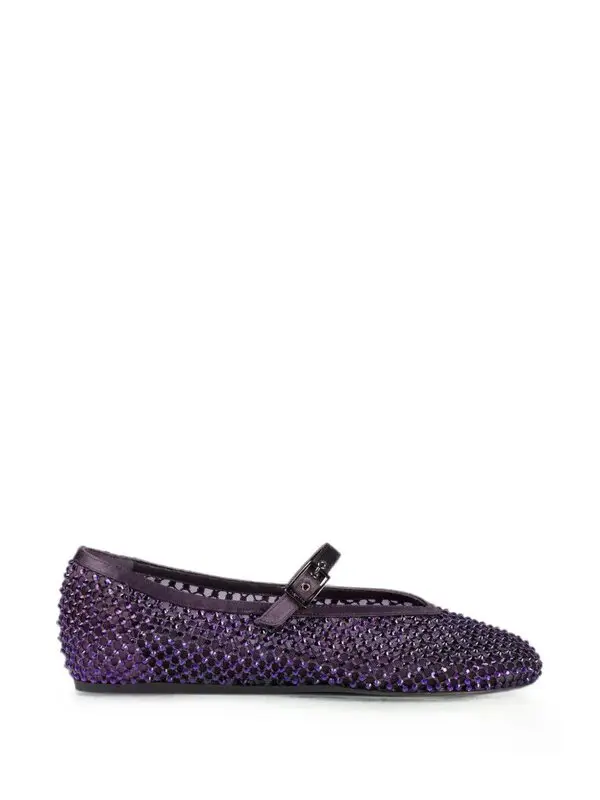 LE SILLA Gilda Crystal-embellished Mesh Ballet Flats