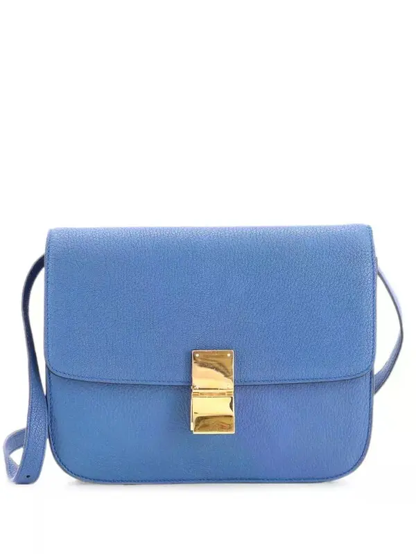 Celine Grainy Leather Medium Crossbody Bag - Blue