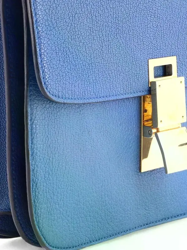 Celine Grainy Leather Medium Crossbody Bag - Blue
