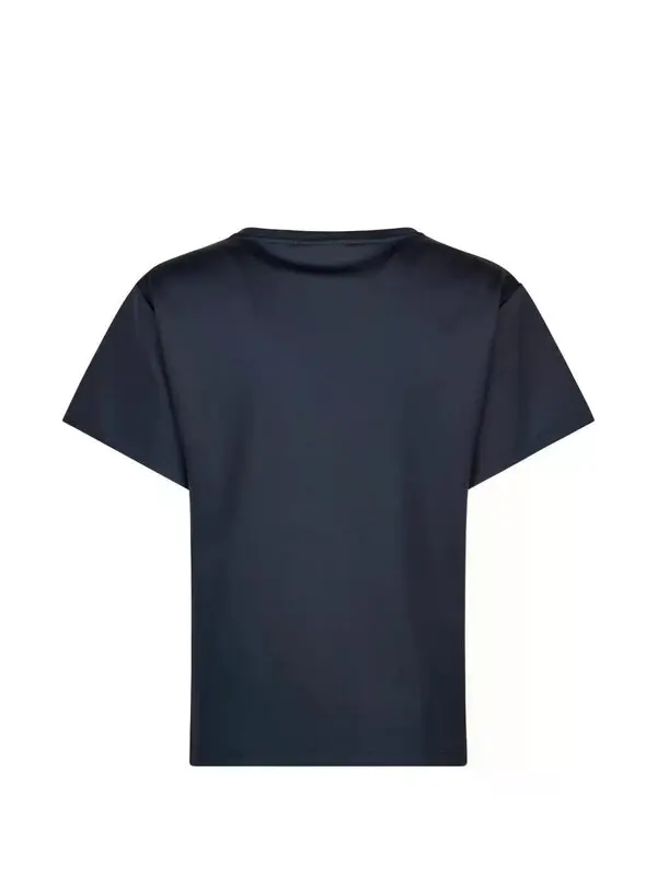 Max Mara Logo Embroidered T-shirt - Blue