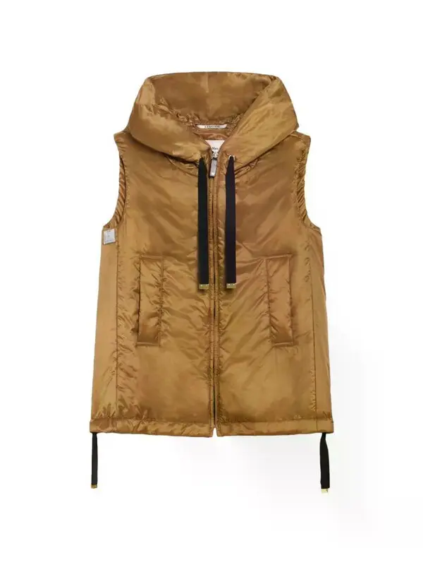 Max Mara Padded Water-repellent Hooded Gilet - Brown
