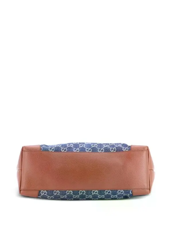 Gucci Ophidia Shopping Gg Denim Medium Tote Bag - Blue