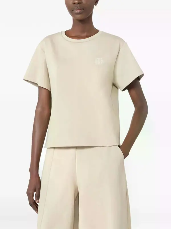 Max Mara Quagga Logo-embroidered T-shirt