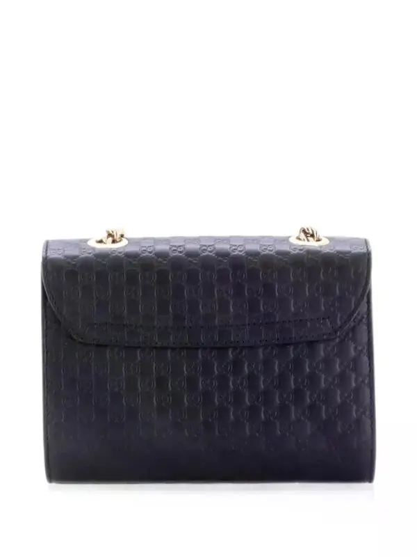 Gucci Emily Chain Flap Bag Microssima Leather Mini Shoulder Bag
