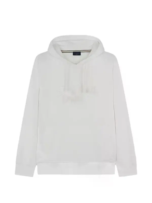 Paul & Shark Logo Embroidered Drawstring Hoodie - White