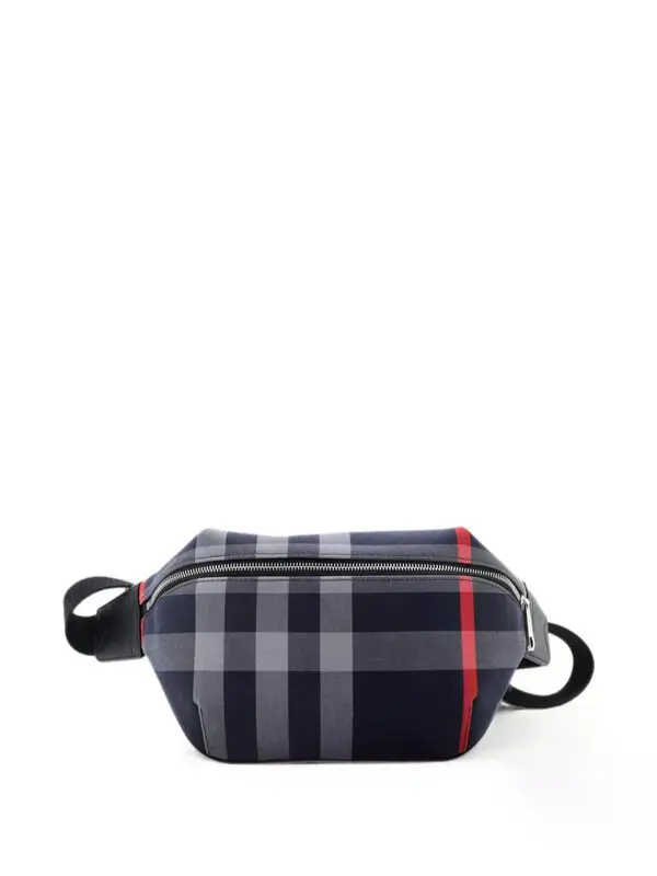 Burberry Sonny House Check Canvas Belt Bag - Blue