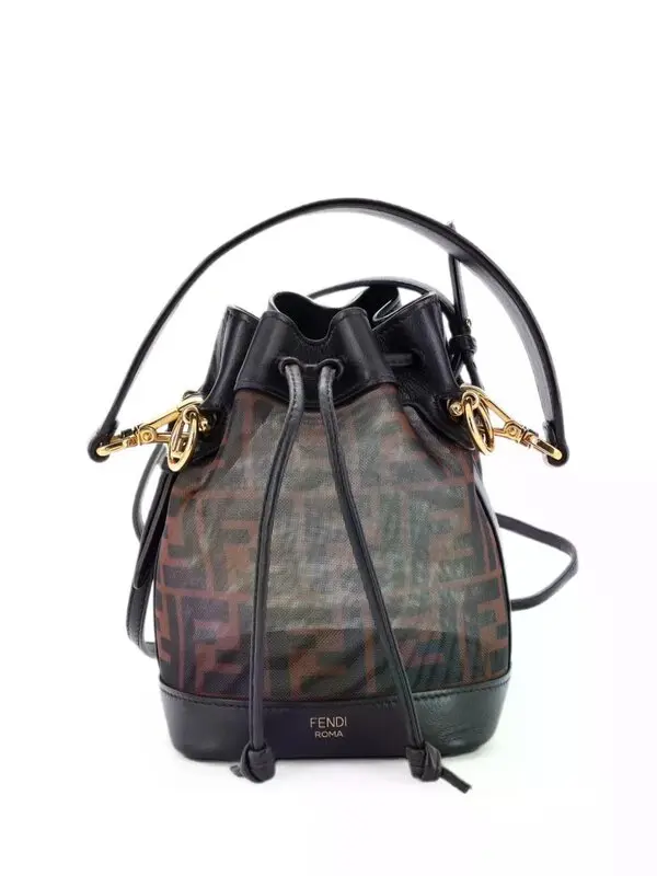 Fendi Mon Tresor Zucca Mesh Mini Bucket Bag - Brown