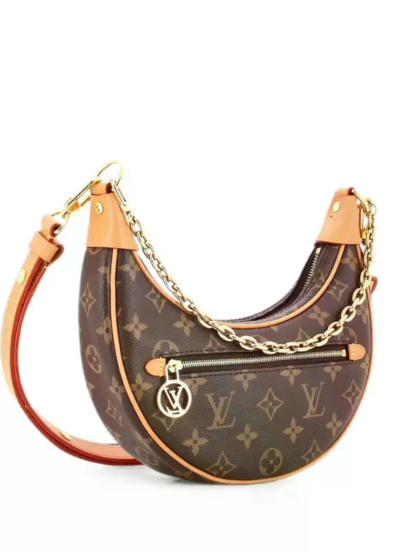 LOUIS VUITTON Loop Handbag Monogram Canvas Hobo Bag - Brown