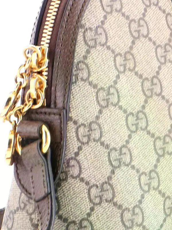 Gucci Ophidia Gg Coated Canvas Dome Shoulder Bag