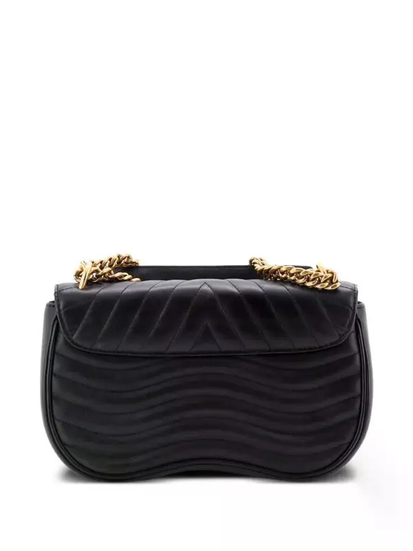 LOUIS VUITTON New Wave Chain Bag Mm Limited Edition Patches Quilted Leather Shoulder Bag - Black