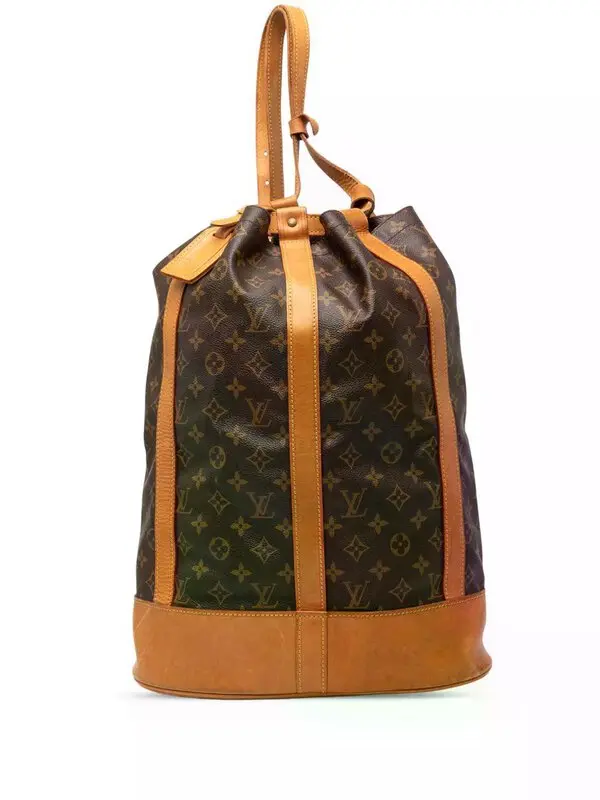 LOUIS VUITTON 1990 Monogram Randonnee Gm Backpack - Brown