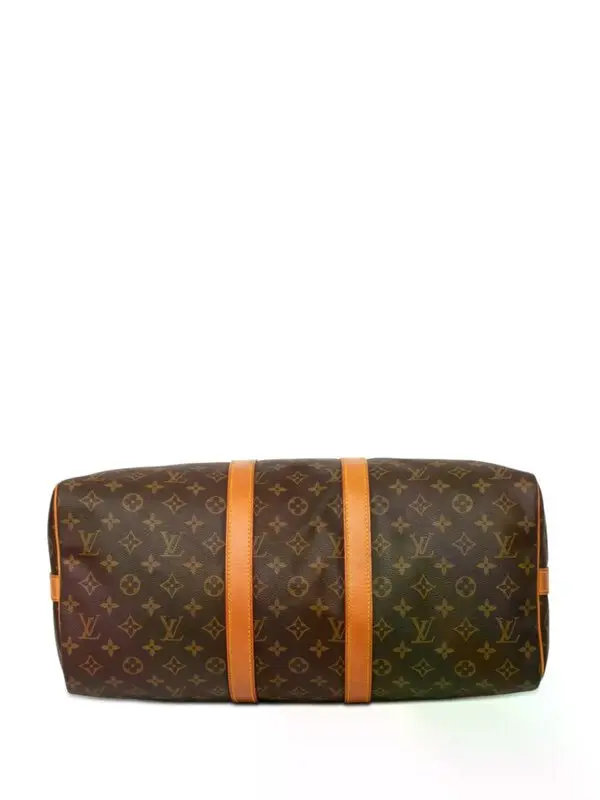 LOUIS VUITTON Monogram Keepall Bandouliere 45 Travel Bag - Brown