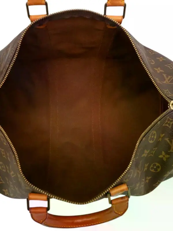 LOUIS VUITTON Monogram Keepall Bandouliere 45 Travel Bag - Brown