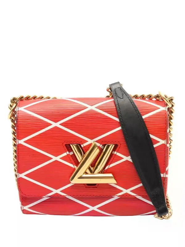 LOUIS VUITTON 2000-2026 Epi Malletage Twist Crossbody Bag - Red