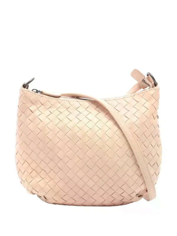 Bottega Veneta Nappa Intrecciato Crossbody Bag - Pink